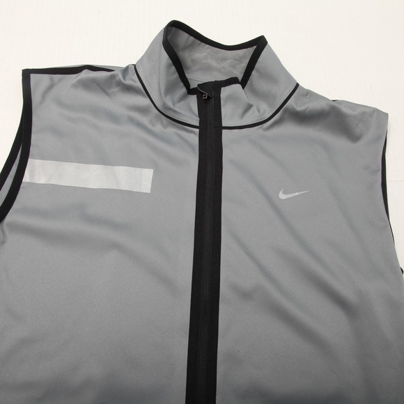 Nike | Jackets & Coats | Nike Flash Running Vest Mens Large Gray Black ...